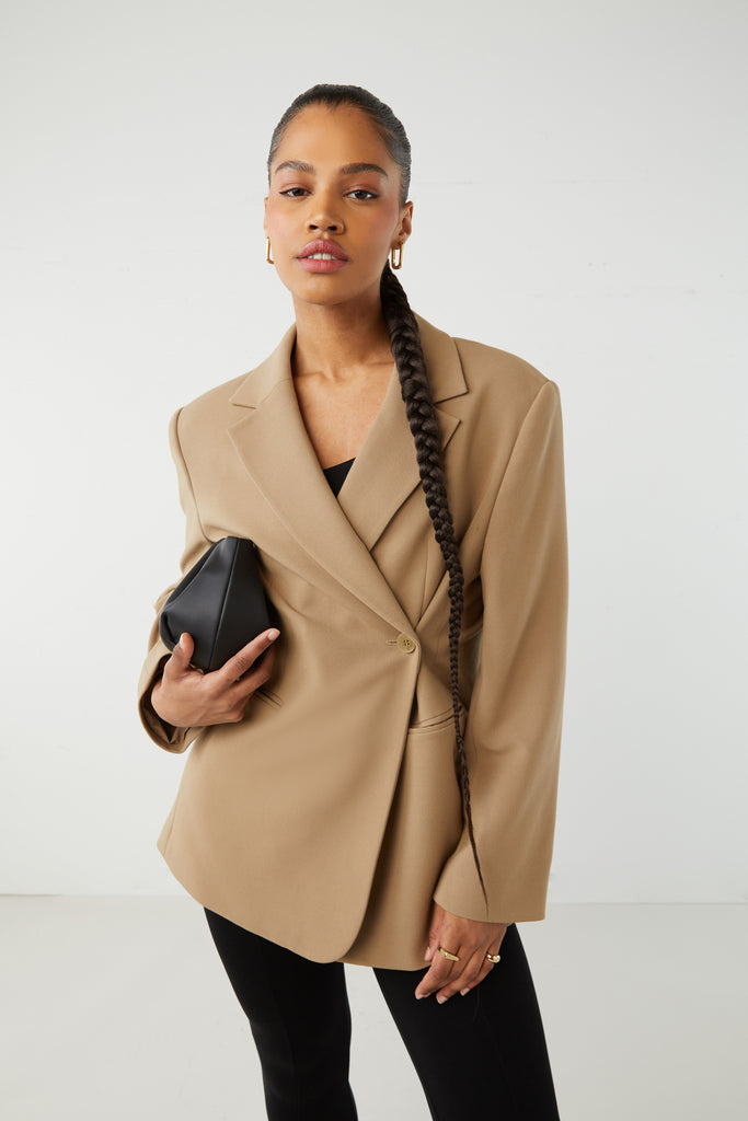 OVERSIZED CROSSOVER BLAZER – OAK + FORT USA