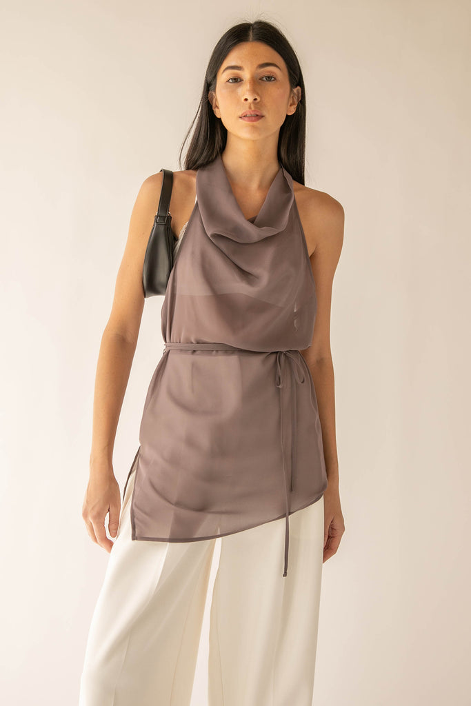 Sheer Halter Top | OAK + FORT – OAK + FORT USA