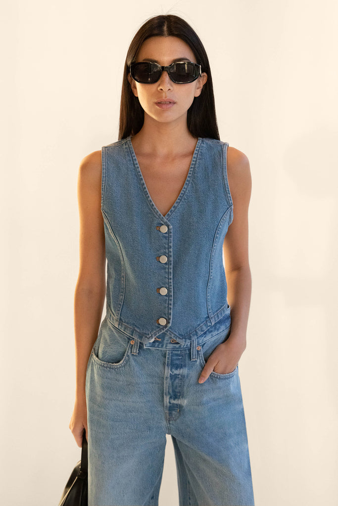 Denim Vest | OAK + FORT – OAK + FORT USA