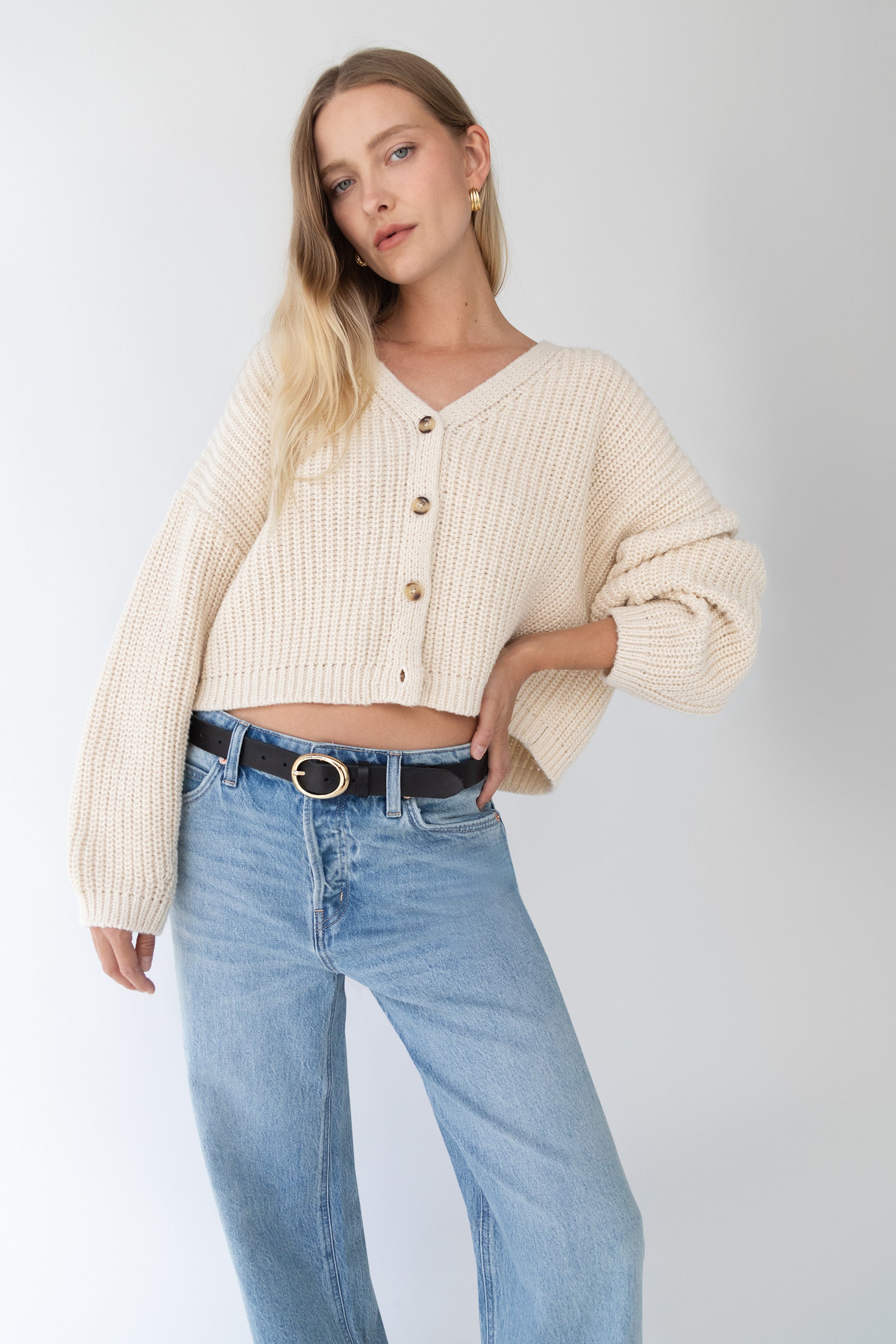 Chunky Knit Oversized Cardigan | OAK + FORT – OAK + FORT USA