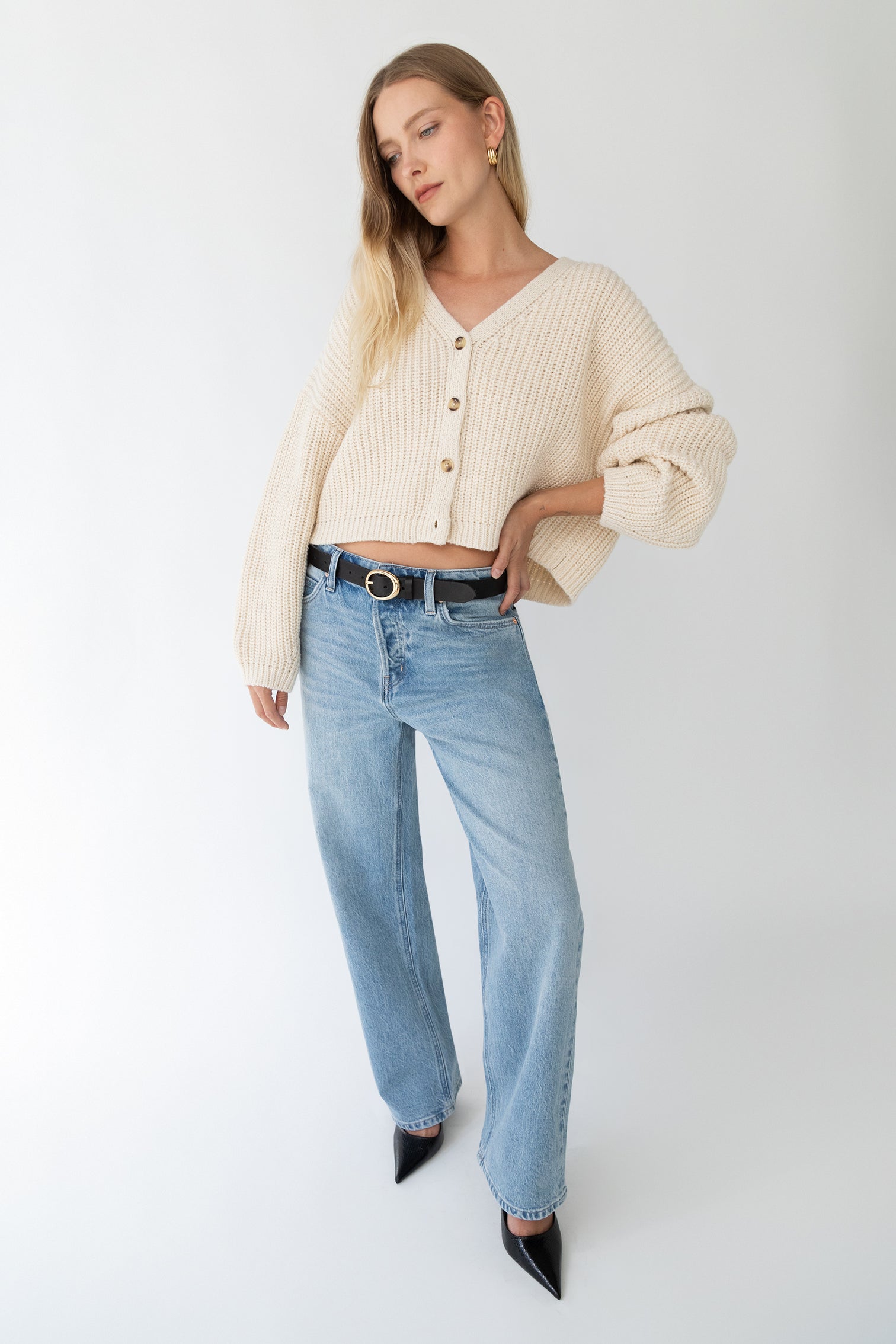 Chunky Knit Oversized Cardigan | OAK + FORT – OAK + FORT USA