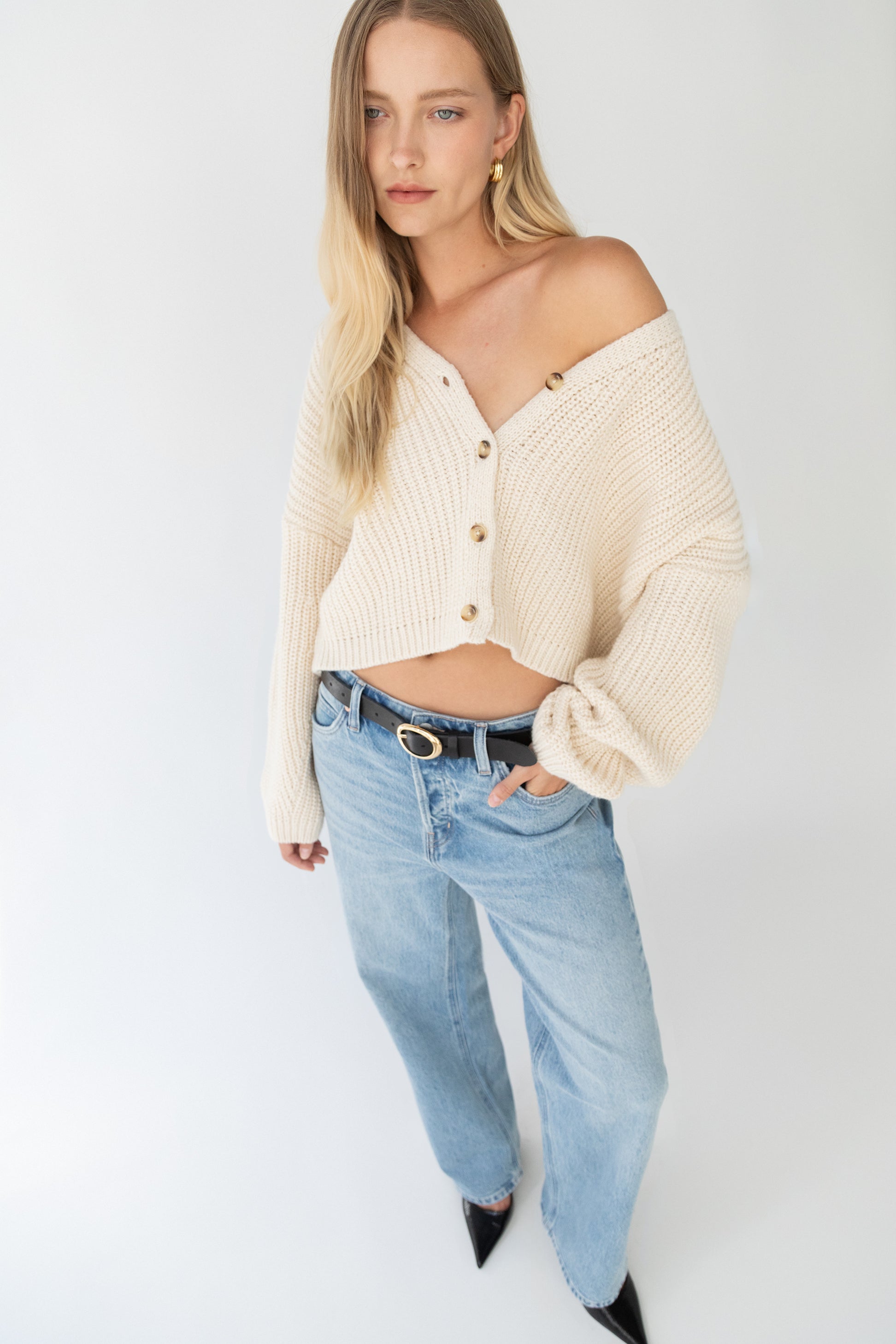 Chunky Knit Oversized Cardigan | OAK + FORT – OAK + FORT USA