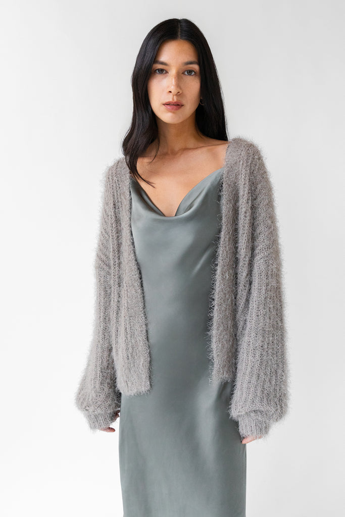 Fuzzy Open Front Cardigan | OAK + FORT – OAK + FORT USA
