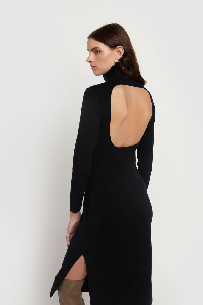 Turtleneck Open Back Sweater Dress | OAK + FORT – OAK + FORT USA