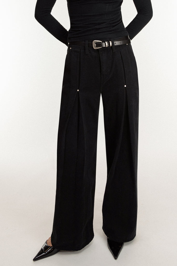 METAL POINT PLEATED PANTS | OAK + FORT – OAK + FORT USA
