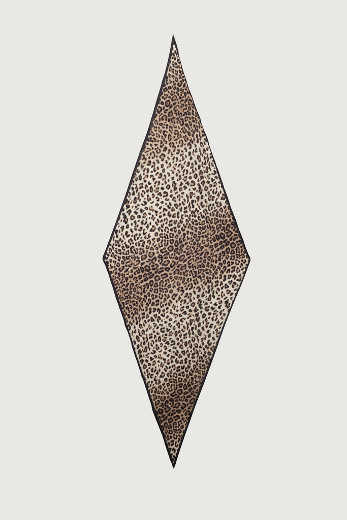 Silk-Blend Leopard Print Neck Scarf | OAK + FORT – OAK + FORT USA