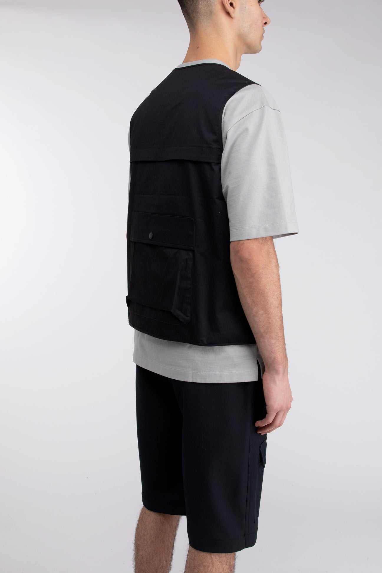 Cotton-Twill Cargo Utility Vest | OAK + FORT – OAK + FORT USA