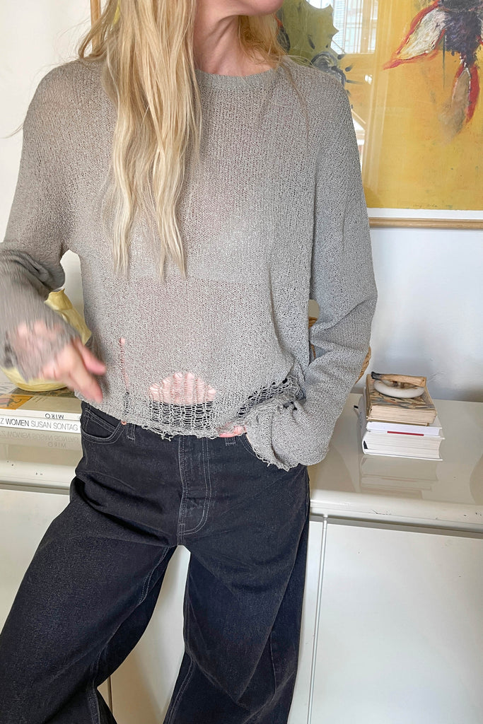 Oversized Distressed Sweater | OAK +FORT – OAK + FORT USA