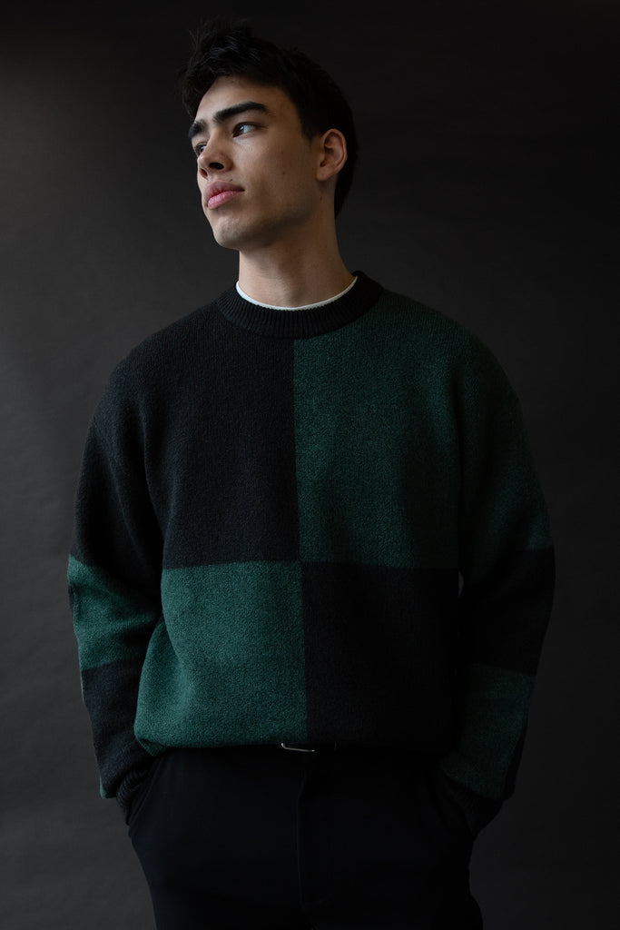 Large Checkered Sweater | OAK + FORT – OAK + FORT USA