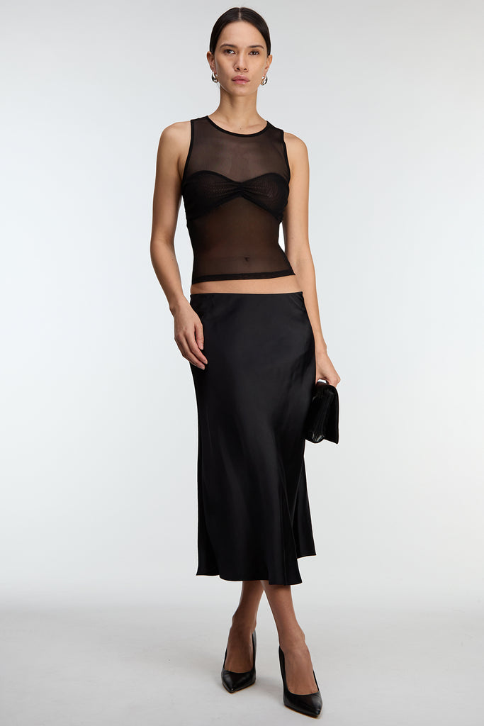 Mesh Tank Top with Ruched Bralette | OAK + FORT – OAK + FORT USA