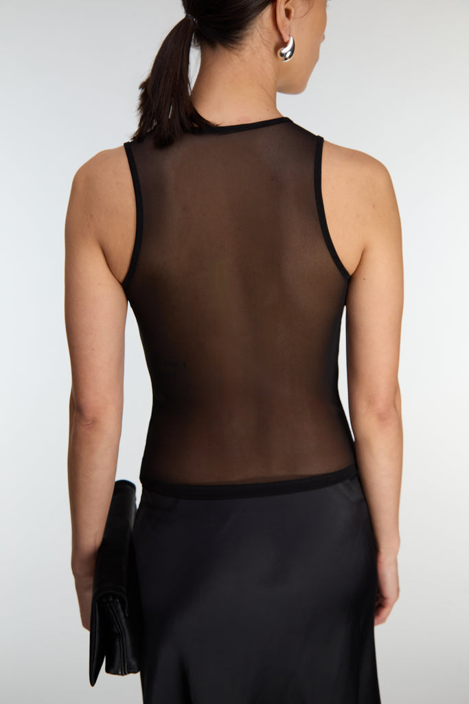 Mesh Tank Top with Ruched Bralette | OAK + FORT – OAK + FORT USA
